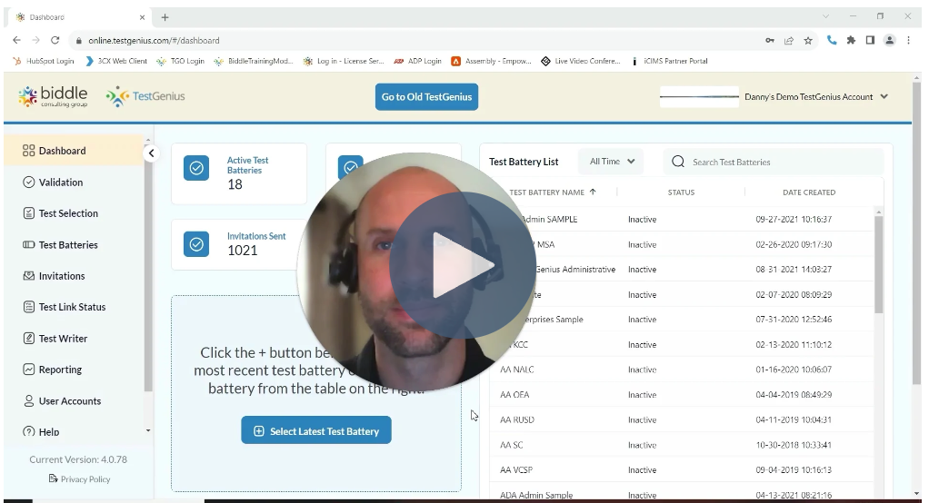 TestGenius Training Videos