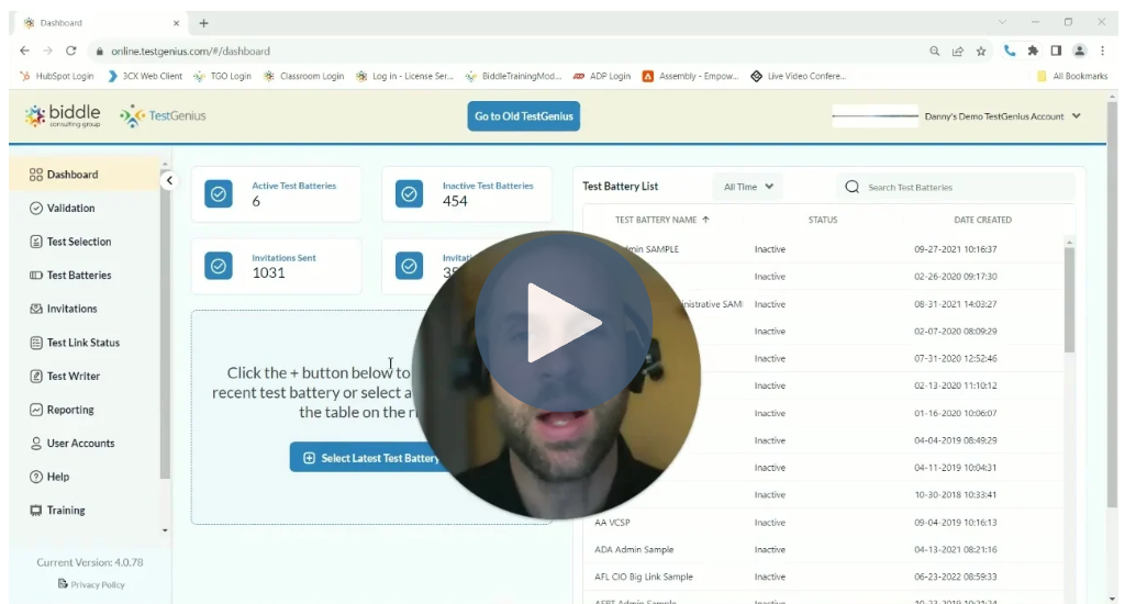 TestGenius Training Videos