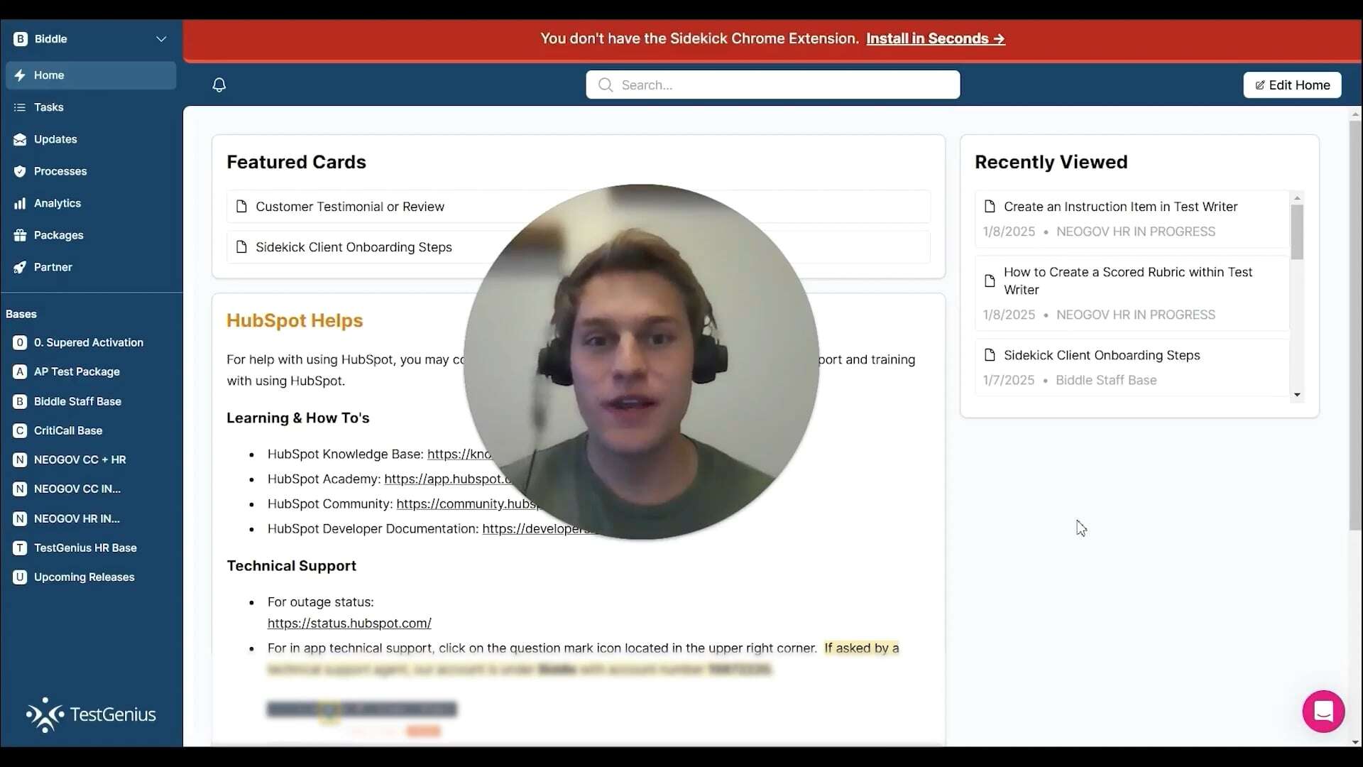 TestGenius Training Videos